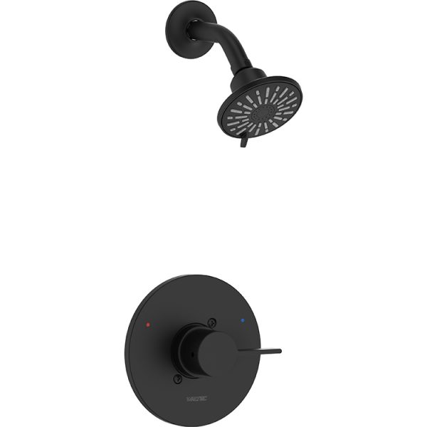 14F115 - Two Handle Tub/Shower, 3 valve, fluted handles