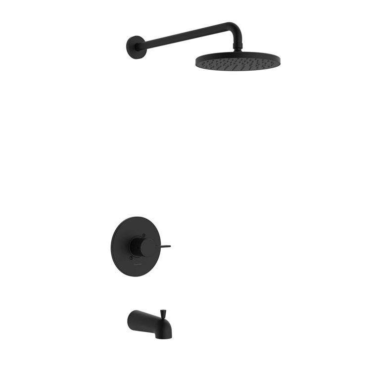 Caraquet Tub/Shower Trim - Matte Black - Waltec® Faucets